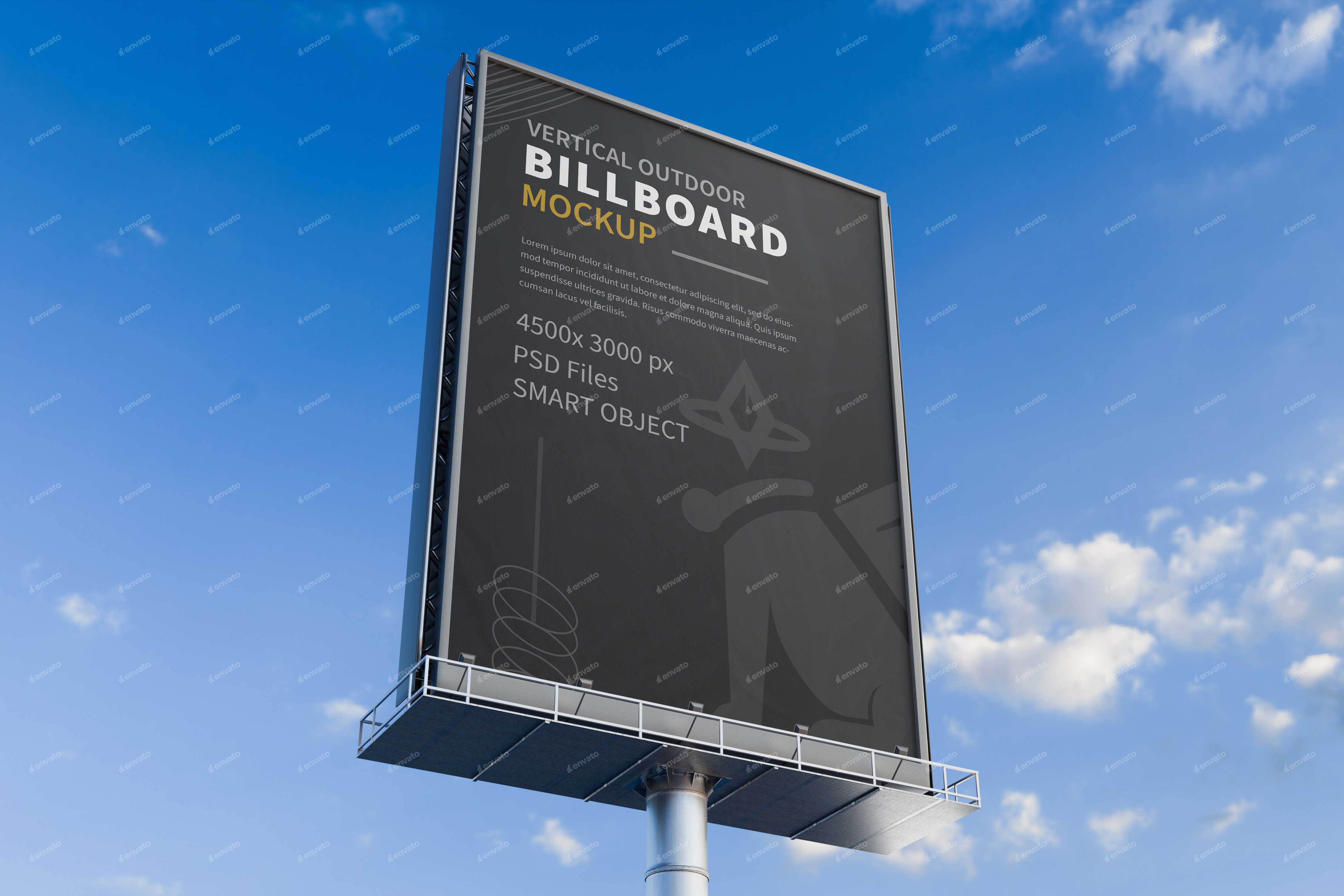 Vertical Billboard Mockup, Graphics | GraphicRiver