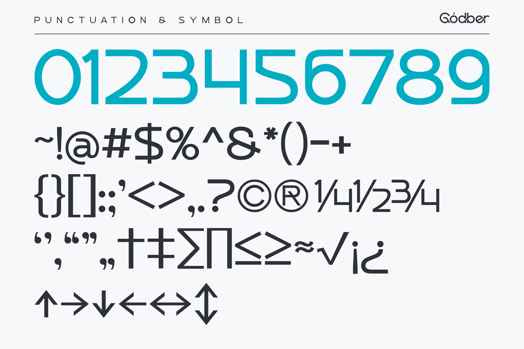 Godber - Modern Ligature Sans Seirf, Fonts | GraphicRiver