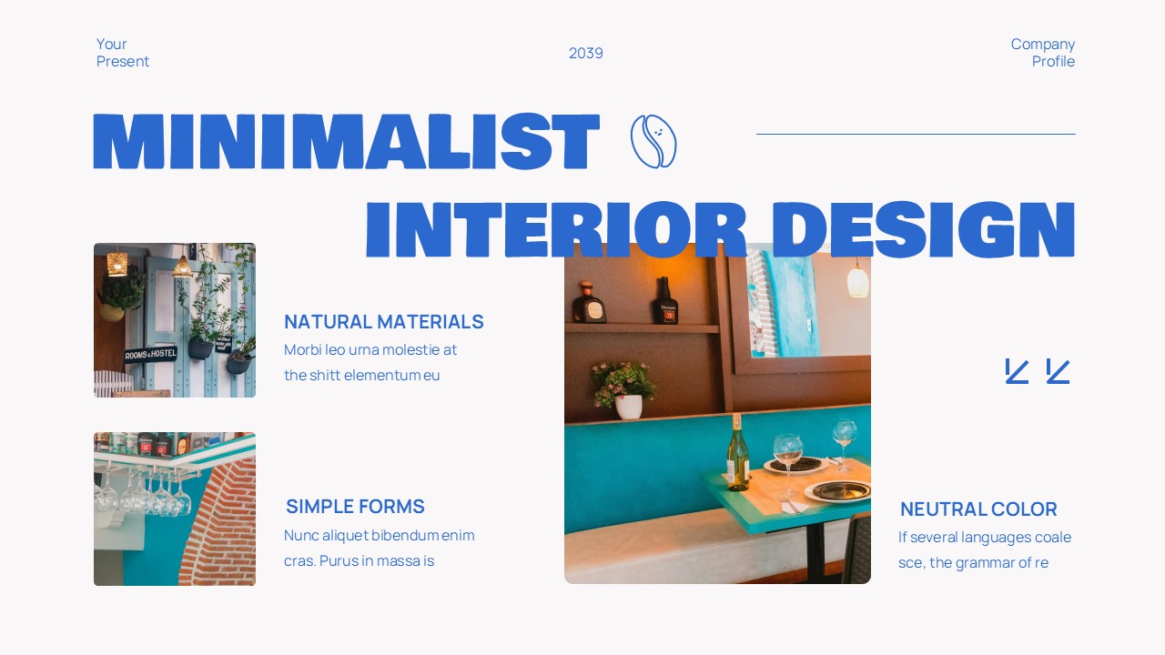 Blue White Modern Bold Rebrand Coffee Shop Company Profile Key Note ...