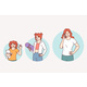 Female Life Cycle and Stages of Growth with Little, Vectors | GraphicRiver