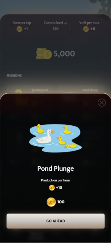 Duck Coin Tap-2-Earn Clicker Game With Telegram Mini App + API + Bot + Ethereum Wallet Connect ...