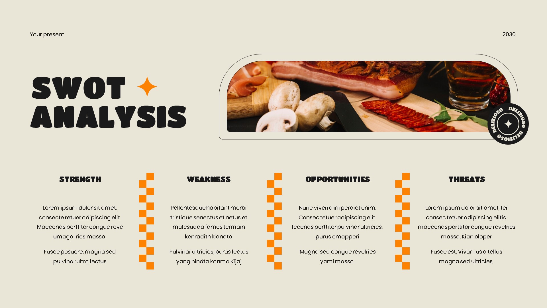 Cream Orange Retro Italian Restaurant Business Plan Powerpoint ...