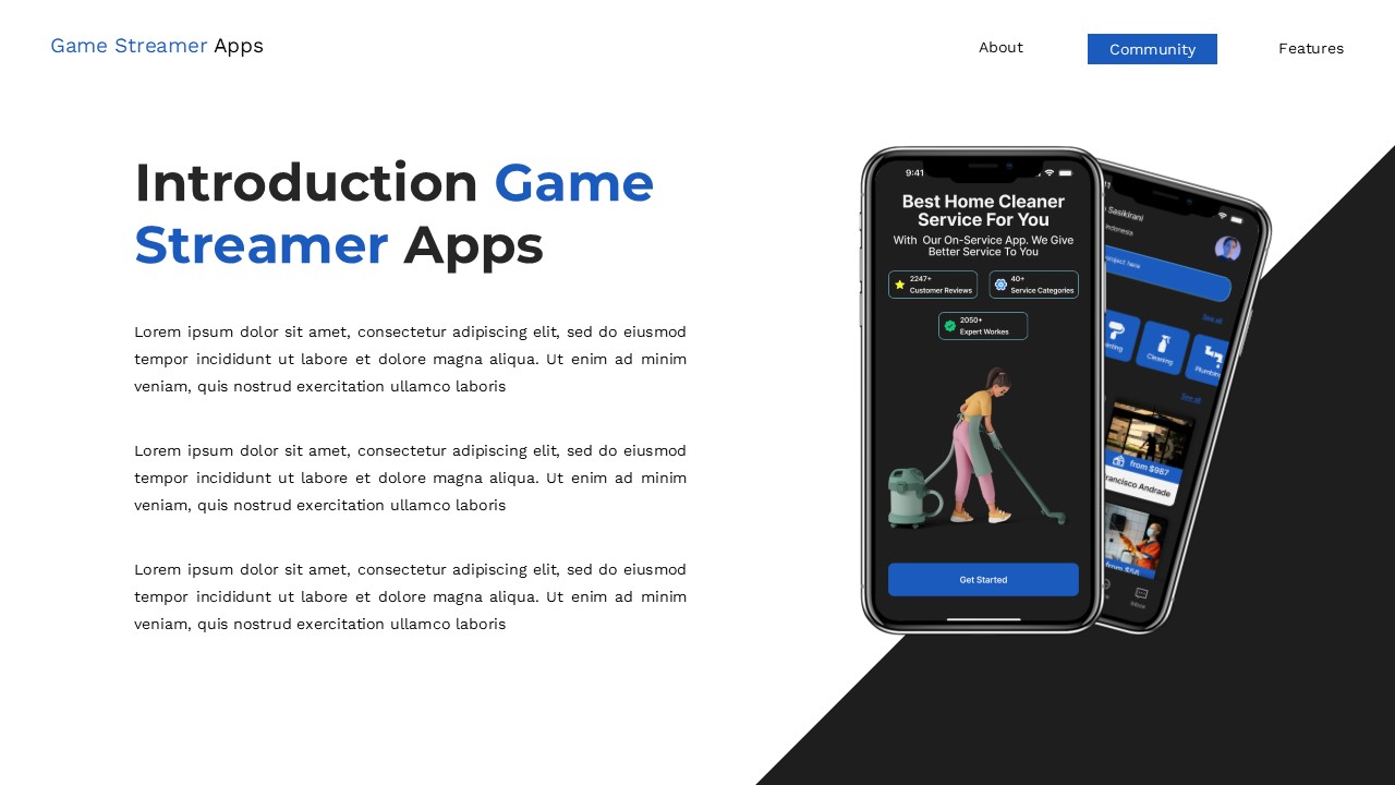 Game Streamer Apps - Mobile App & Saas Powerpoint Templates ...