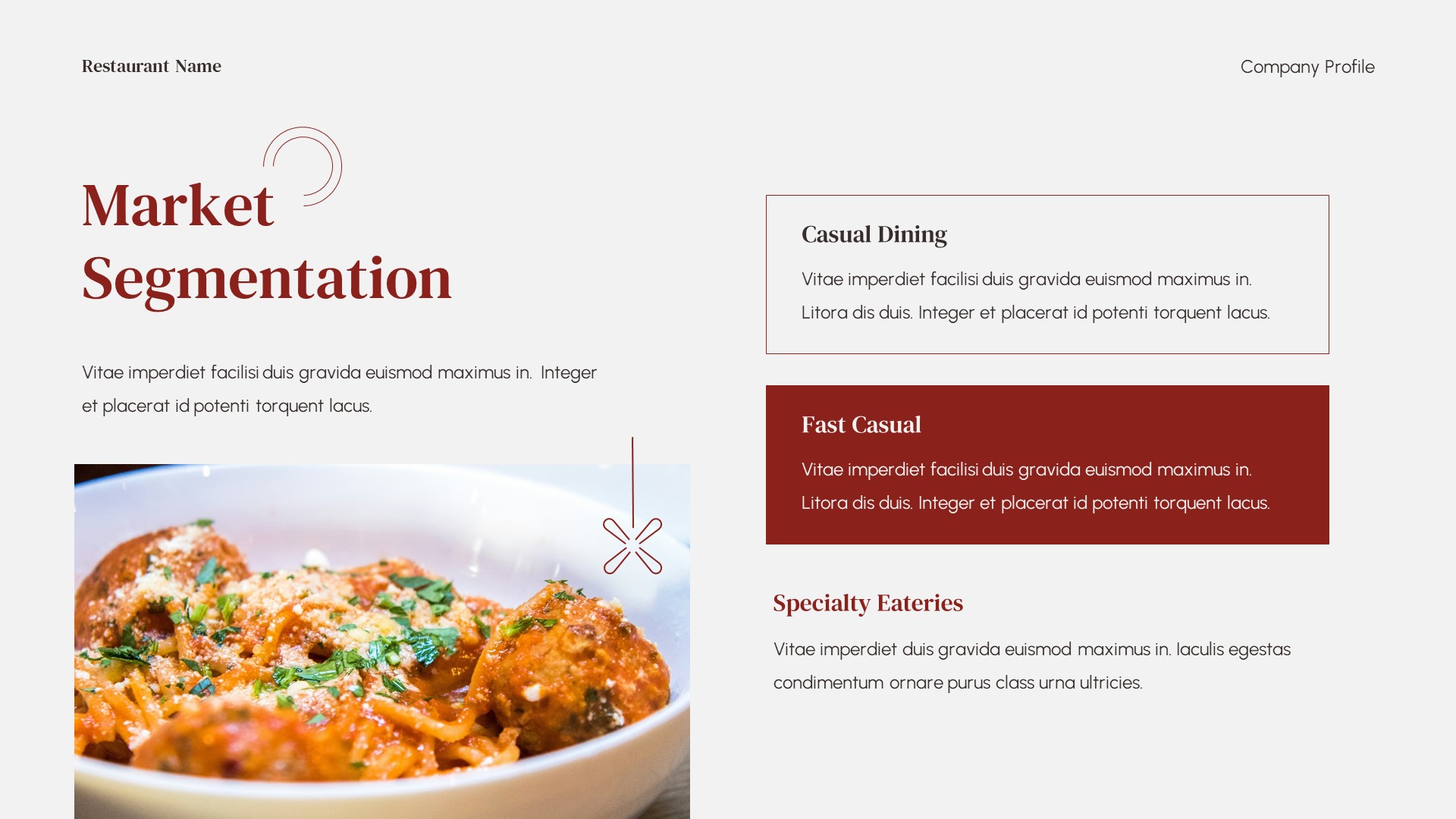 Red White Swiss Simple Food Restaurant Company Profile, Presentation ...