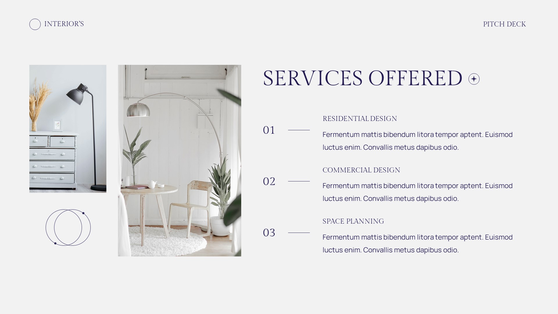 Blue White Modern Minimalist Simple Design Interior Pitch Deck ...