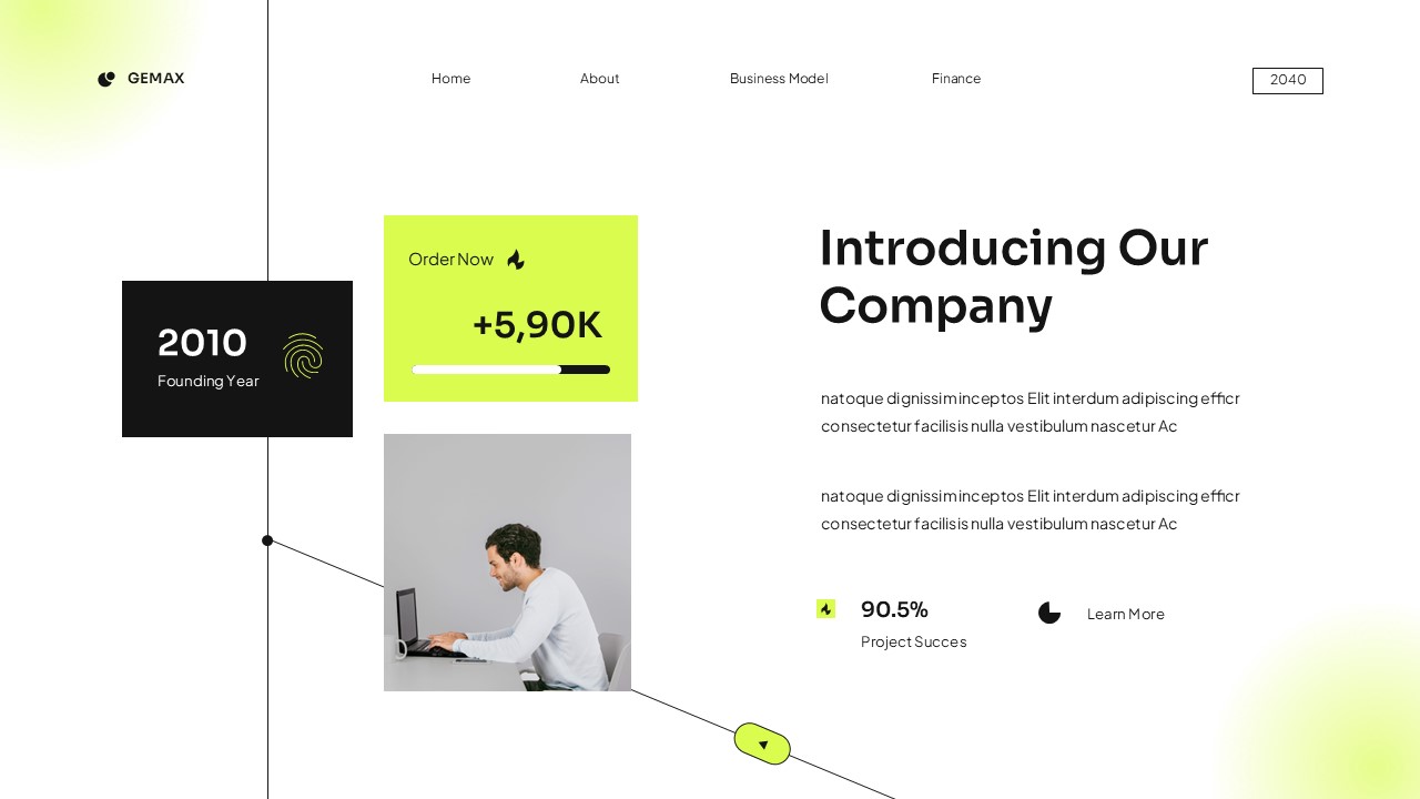 White Black Lime Creative UI UX Pitch Deck Keynote, Presentation Templates