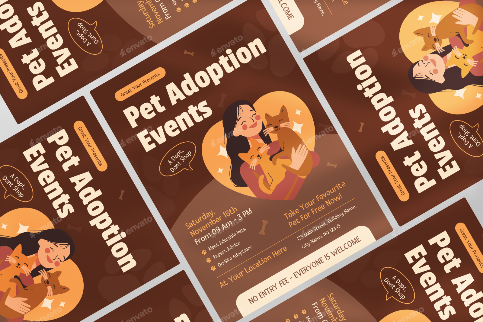 Pet Adoption Events Flyer, Print Templates | GraphicRiver