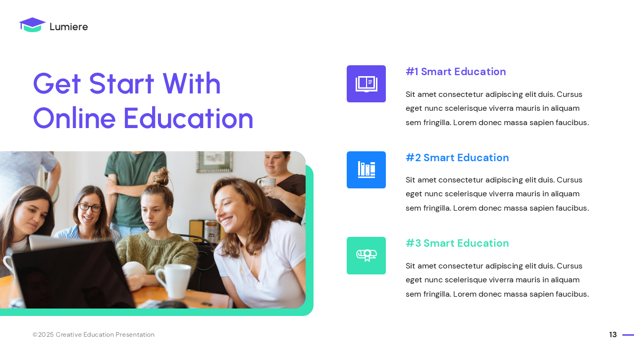 Lumiere - Education Course Presentation Template, Presentation Templates