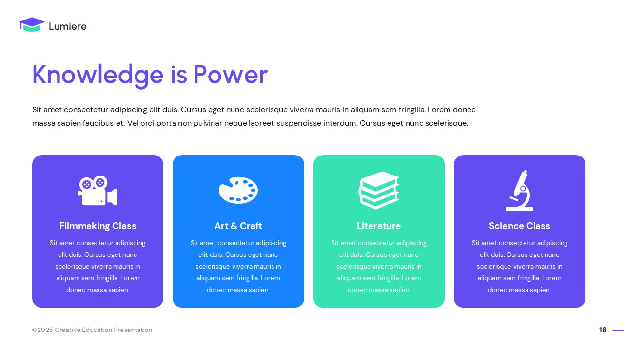 Lumiere - Education Course Presentation Template, Presentation Templates