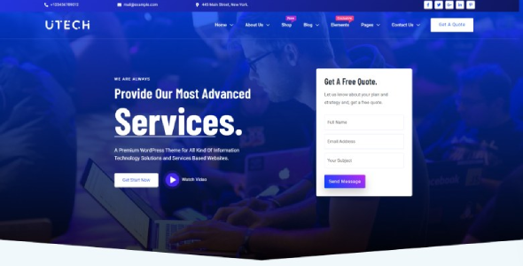 uTech - IT Solutions Services WordPress Theme by BDEXPERT | ThemeForest