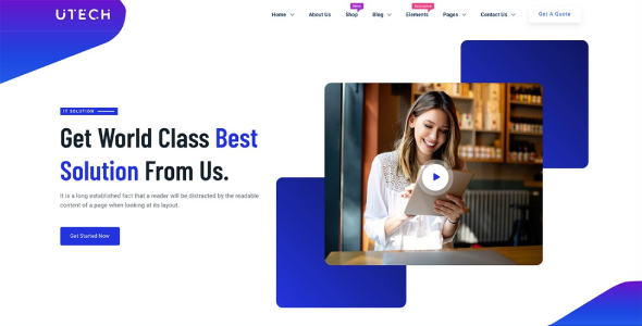 uTech - IT Solutions Services WordPress Theme by BDEXPERT | ThemeForest