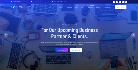 uTech - IT Solutions Services WordPress Theme by BDEXPERT | ThemeForest