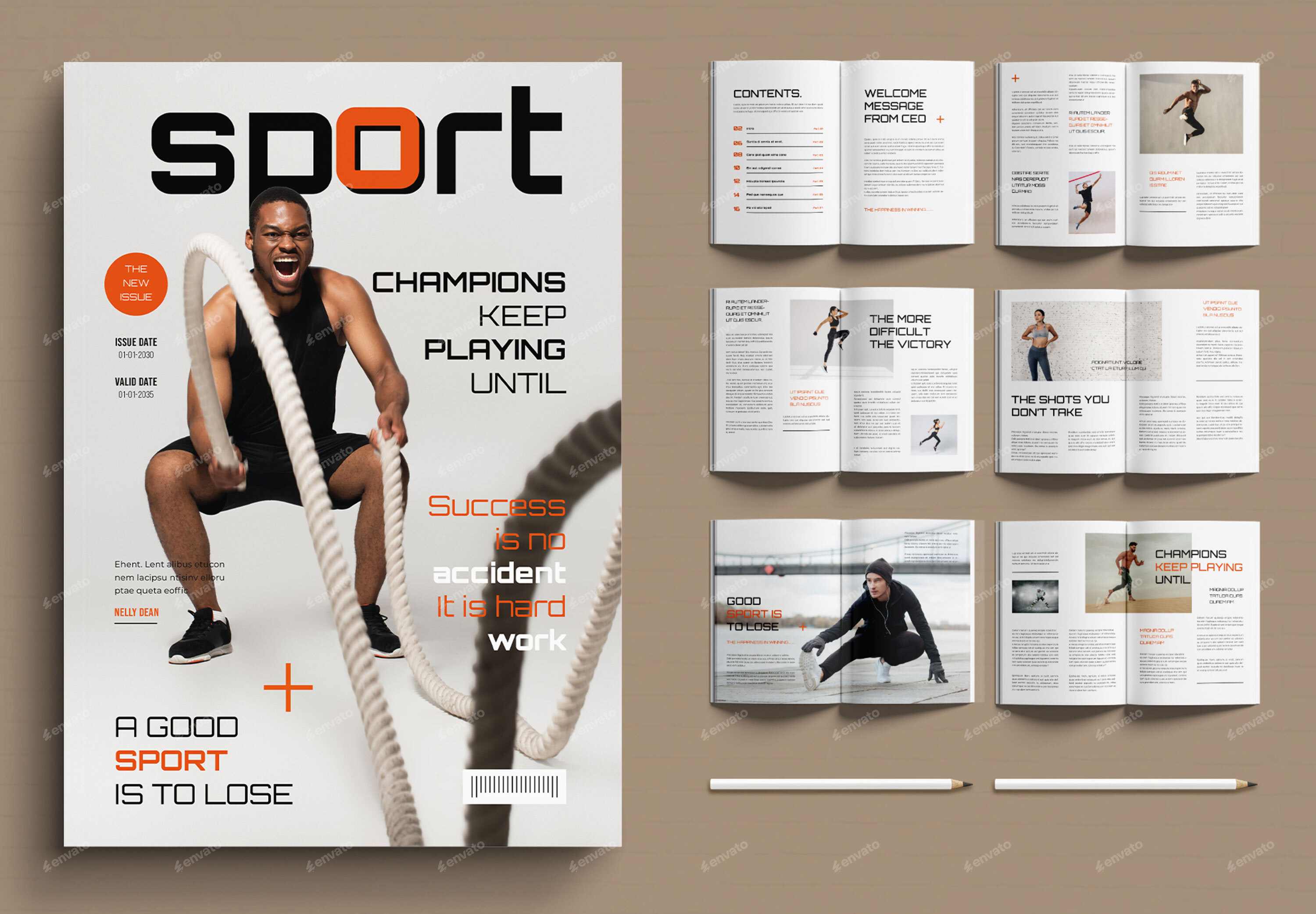 Sport Magazine Template, Print Templates | GraphicRiver