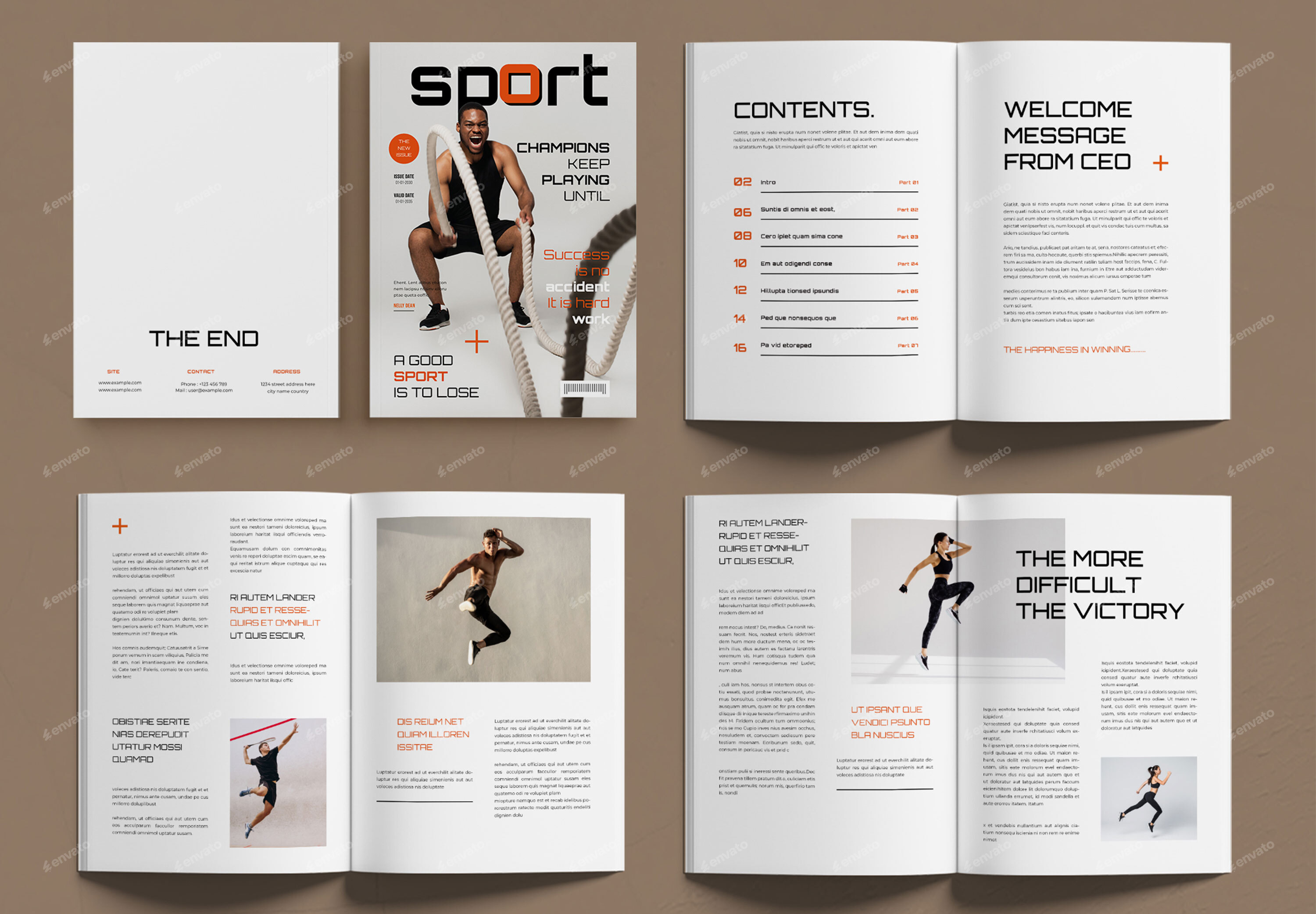 Sport Magazine Template, Print Templates | GraphicRiver