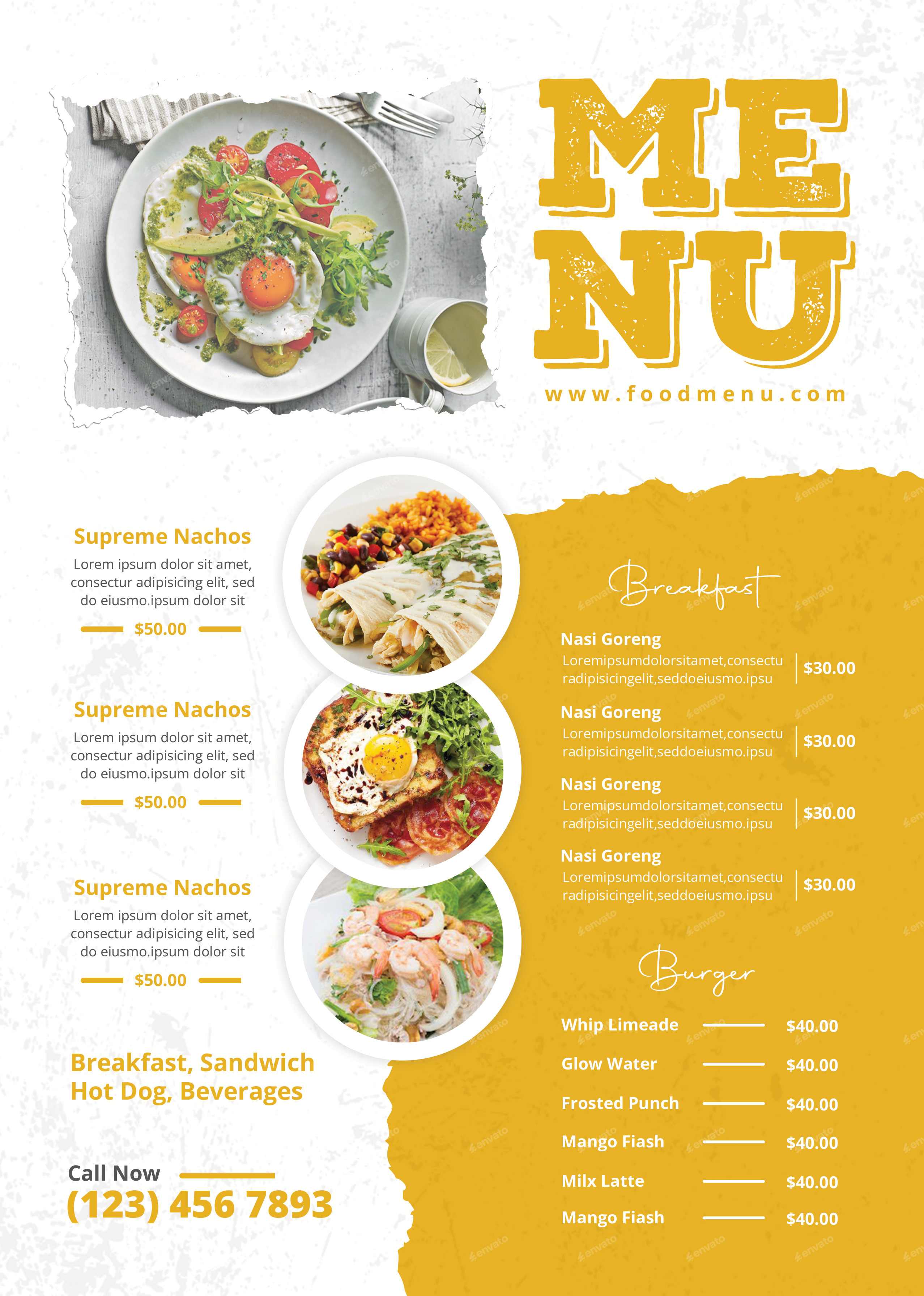 Food menu, Print Templates | GraphicRiver