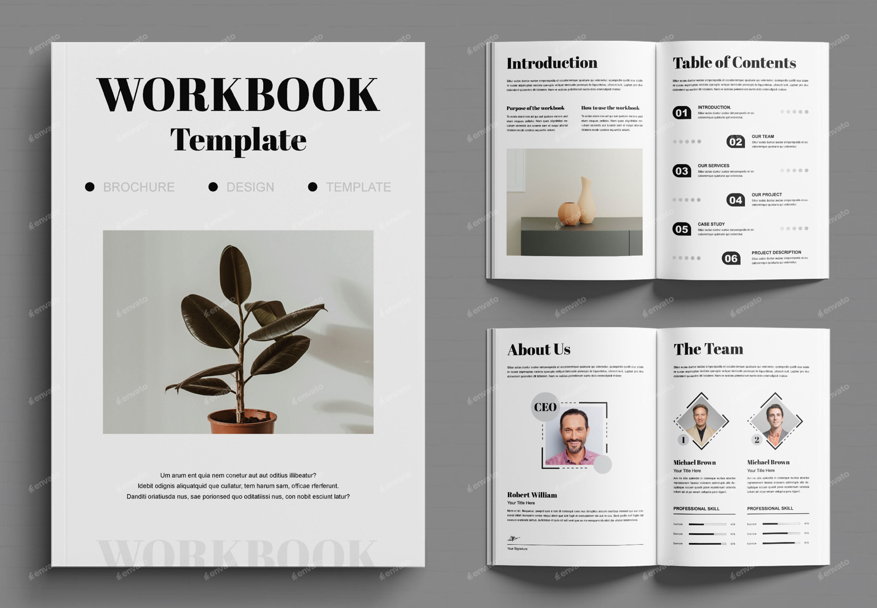 Work Book Template Layout, Print Templates | GraphicRiver