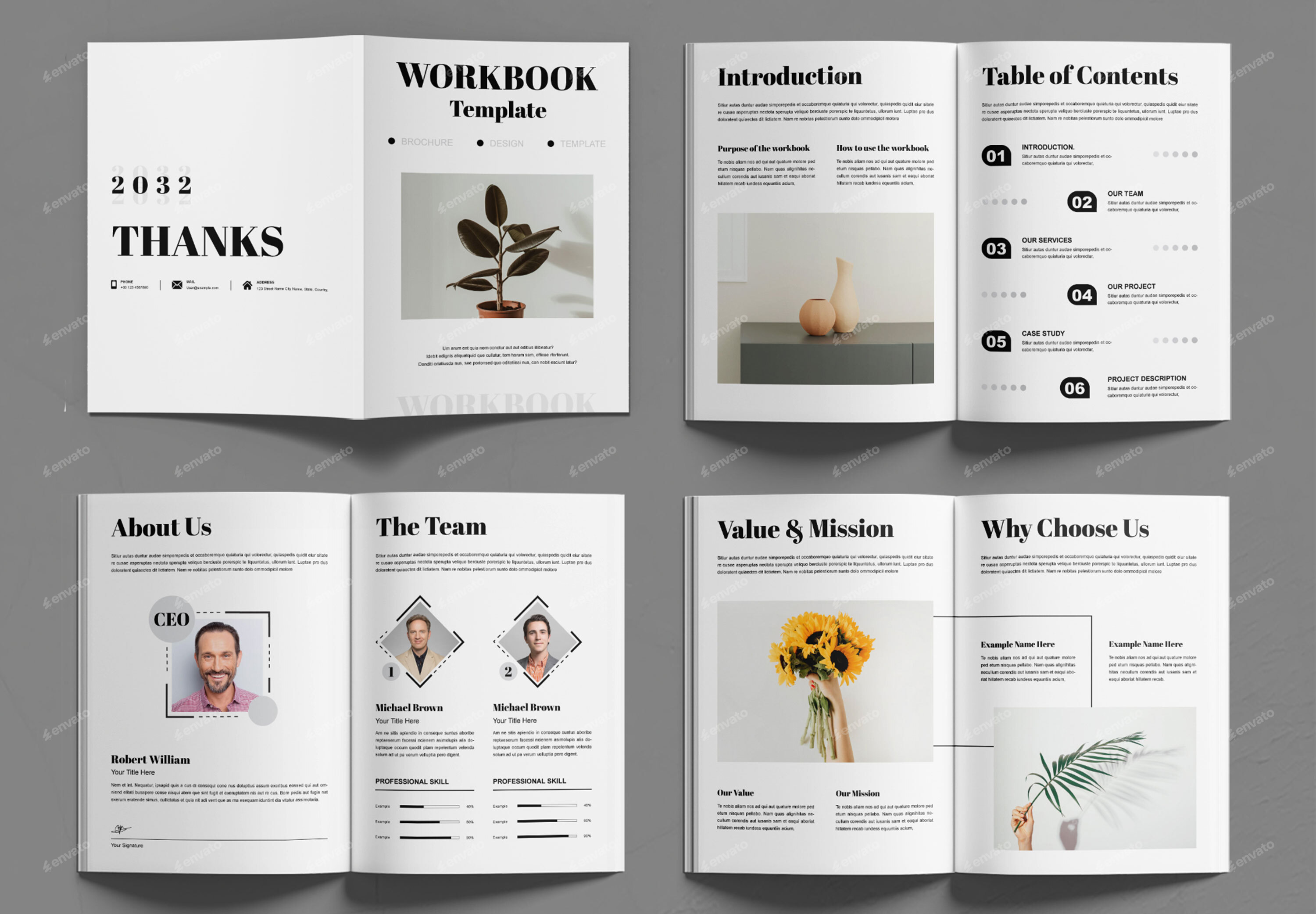 Work Book Template Layout, Print Templates | GraphicRiver