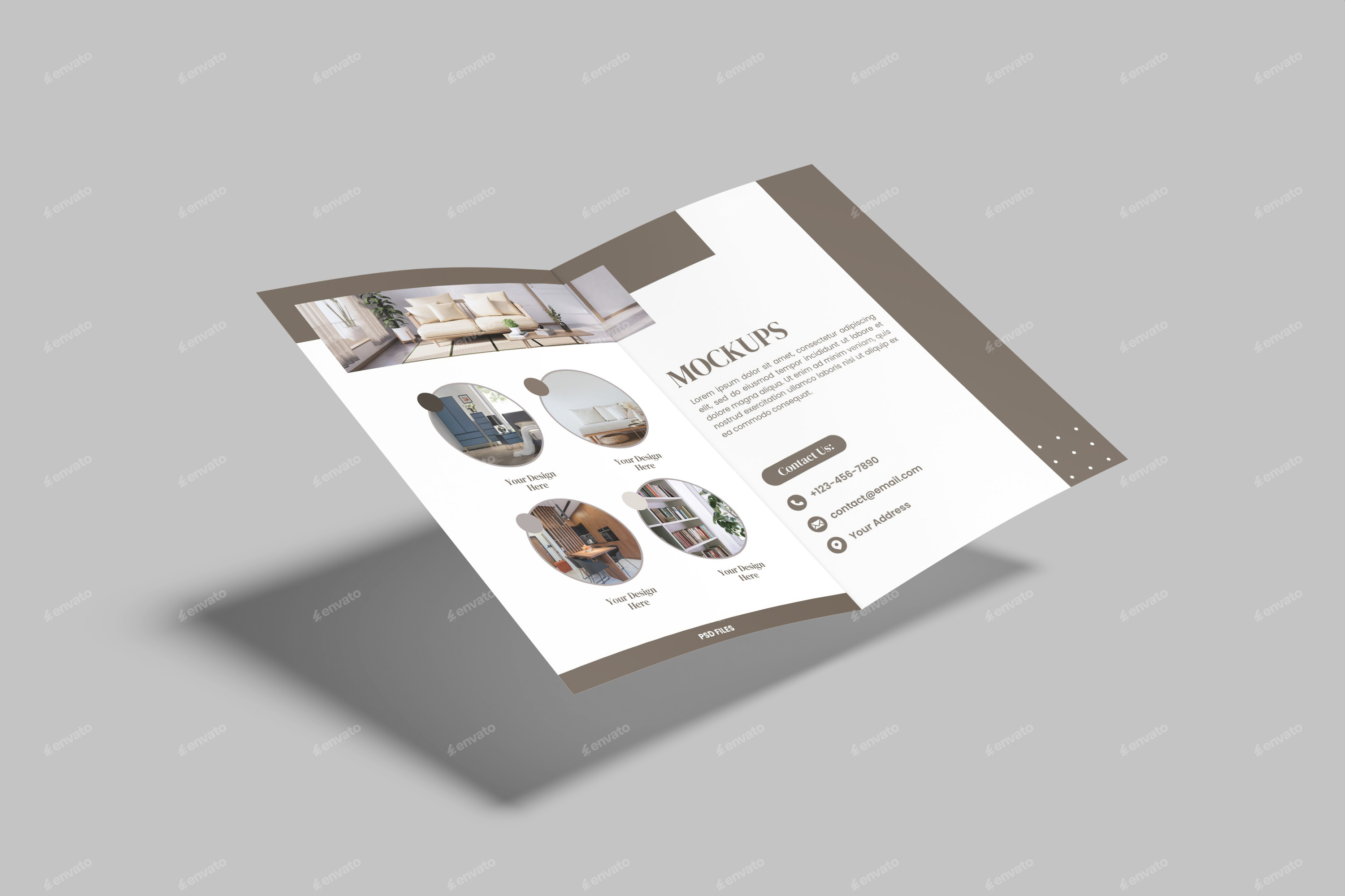 A4 Bifold Brochure Mockup, Graphics | GraphicRiver