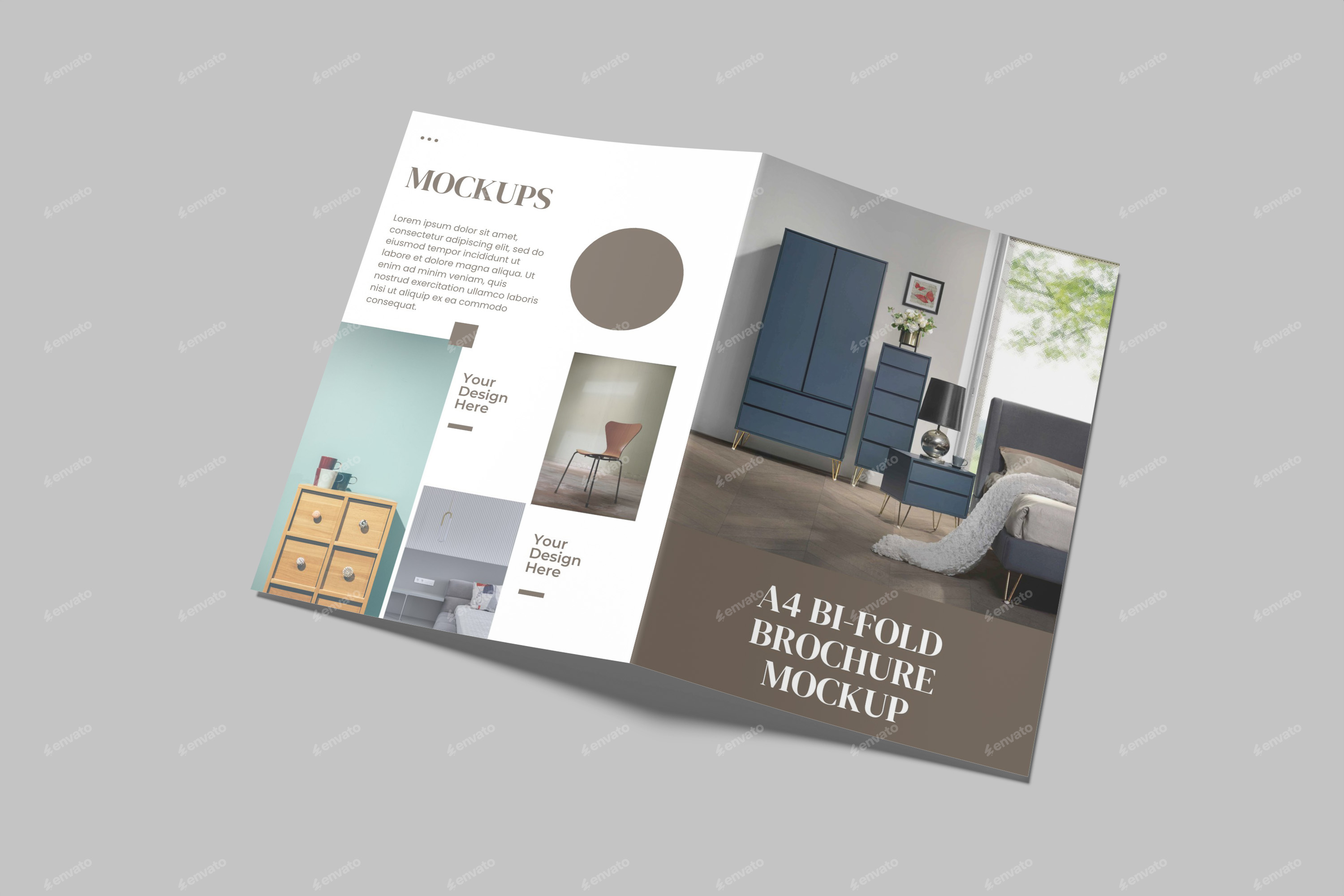 A4 Bifold Brochure Mockup, Graphics | GraphicRiver