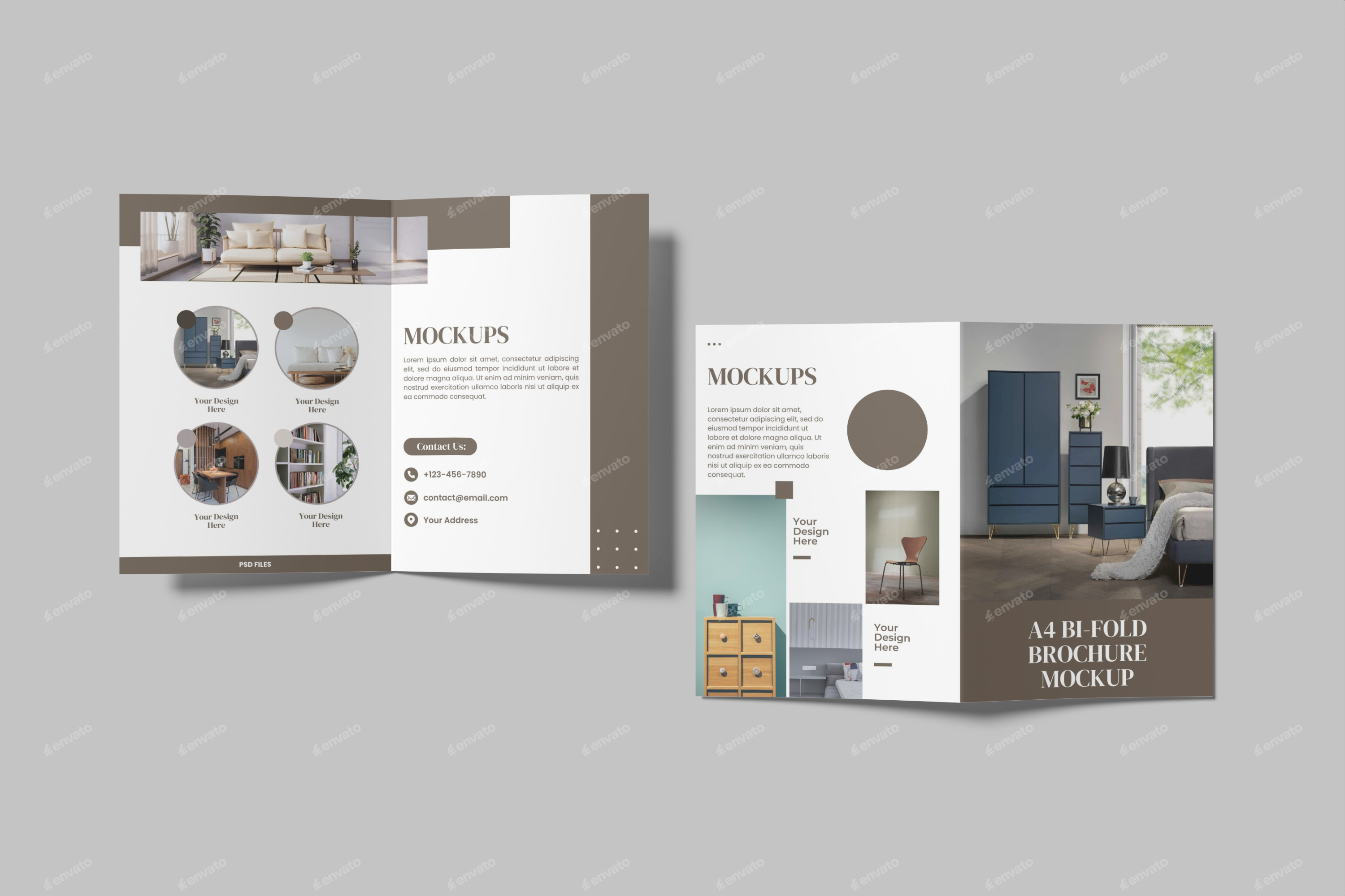 A4 Bifold Brochure Mockup, Graphics | GraphicRiver