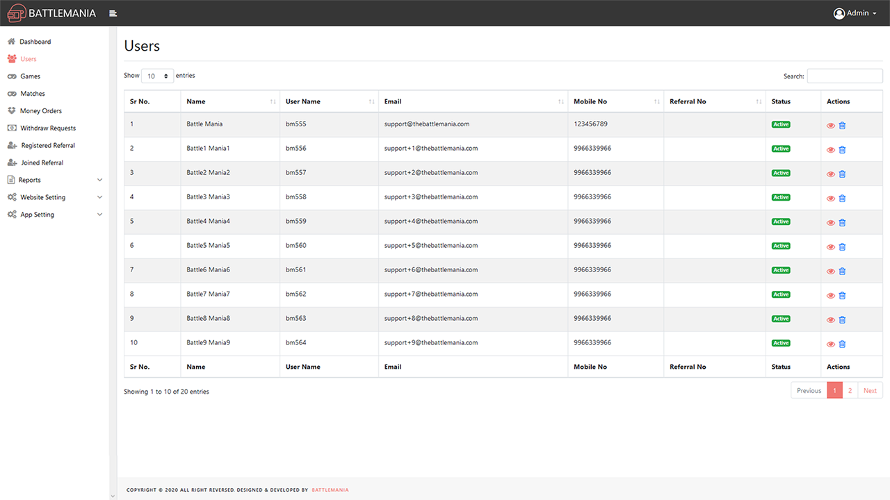 BattleMania - Esports Tournament App with Website & Admin for PUBG ...