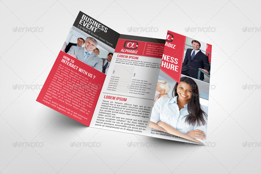 Business Brochure Gate Fold Template "AlphaBiz", Print Templates ...