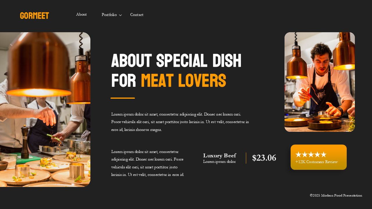 GORMEET - Luxury Food Business Presentation Template, Presentation ...