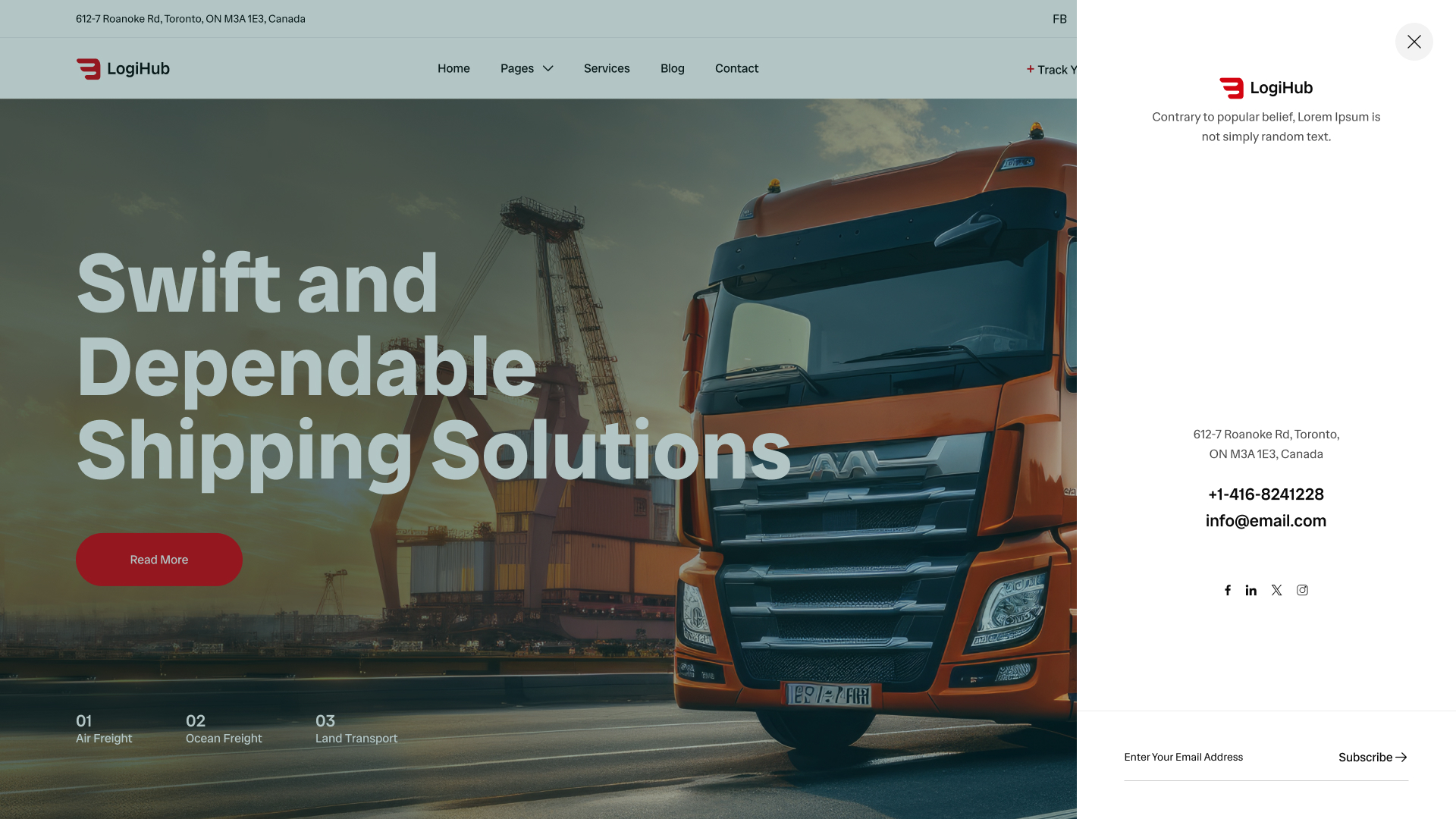 LogiHub - Logistic Figma Template by thememarch | ThemeForest