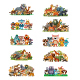 Set of animals cartoon charecter elements vector illustration, Graphics