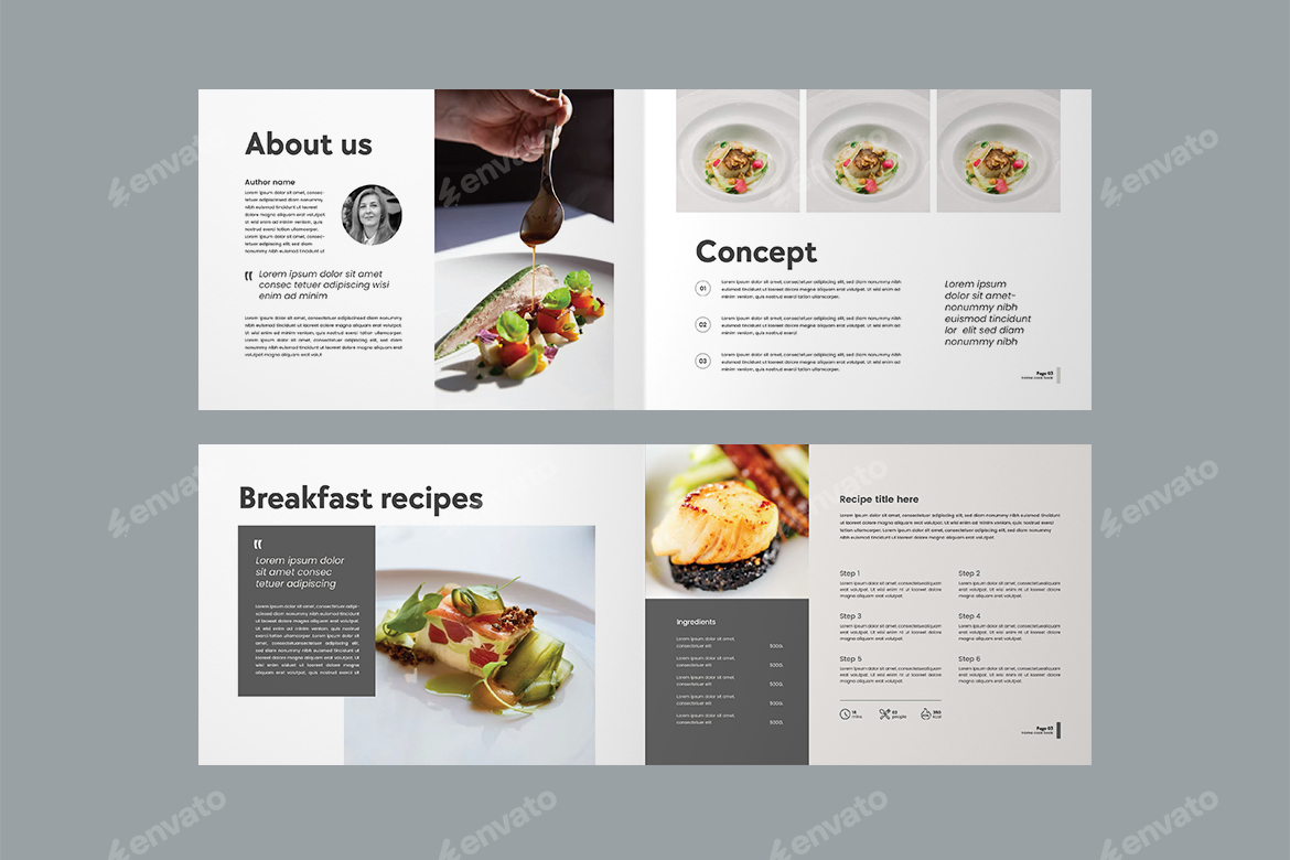 Food Recipe Brochure, Print Templates | GraphicRiver
