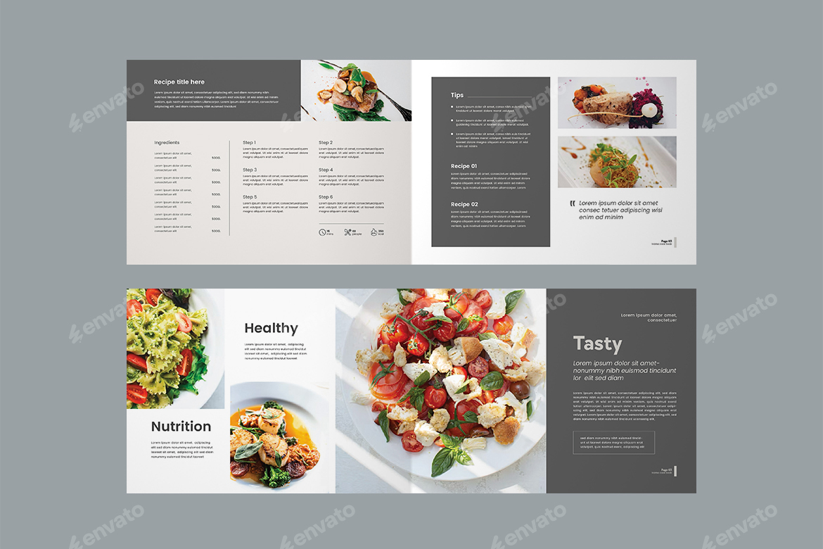 Food Recipe Brochure, Print Templates | GraphicRiver