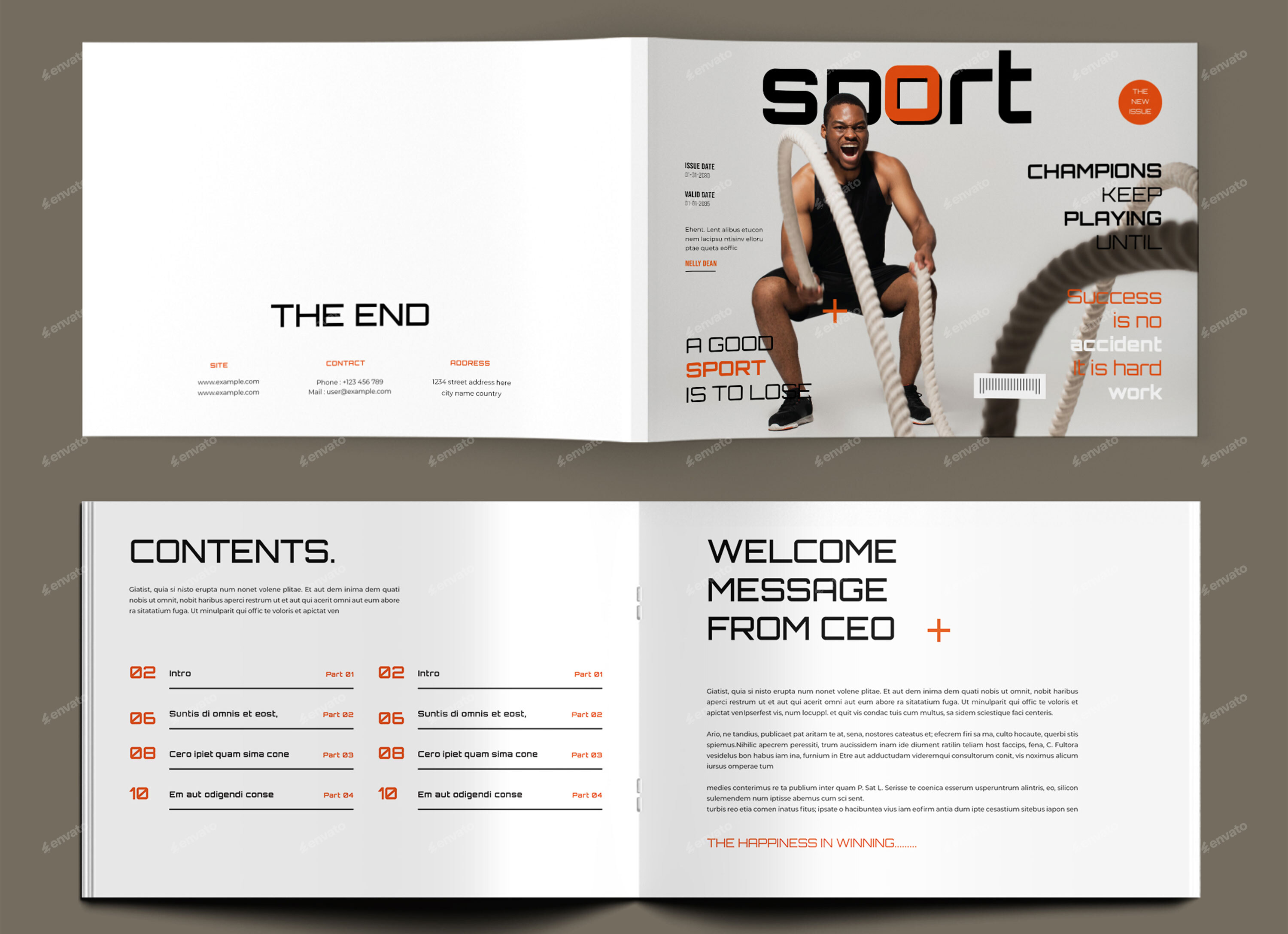 Sport Magazine Layout, Print Templates | GraphicRiver