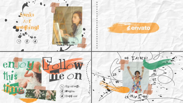 Crumpled Paper Slides for Premiere Pro, Premiere Pro Templates | VideoHive