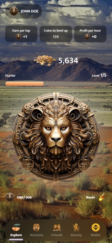 Lion Coin Tap-2-Earn Clicker Game With Telegram Mini App + API + Bot ...