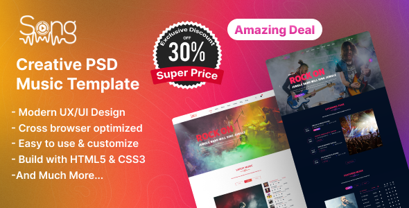 Song - Music PSD Template by itclan | ThemeForest