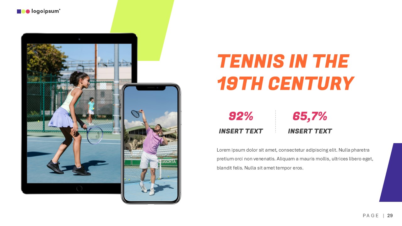Tenisah - Tennis Presentation Template, Presentation Templates ...