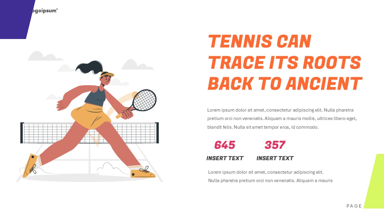 Tenisah - Tennis Presentation Template, Presentation Templates ...