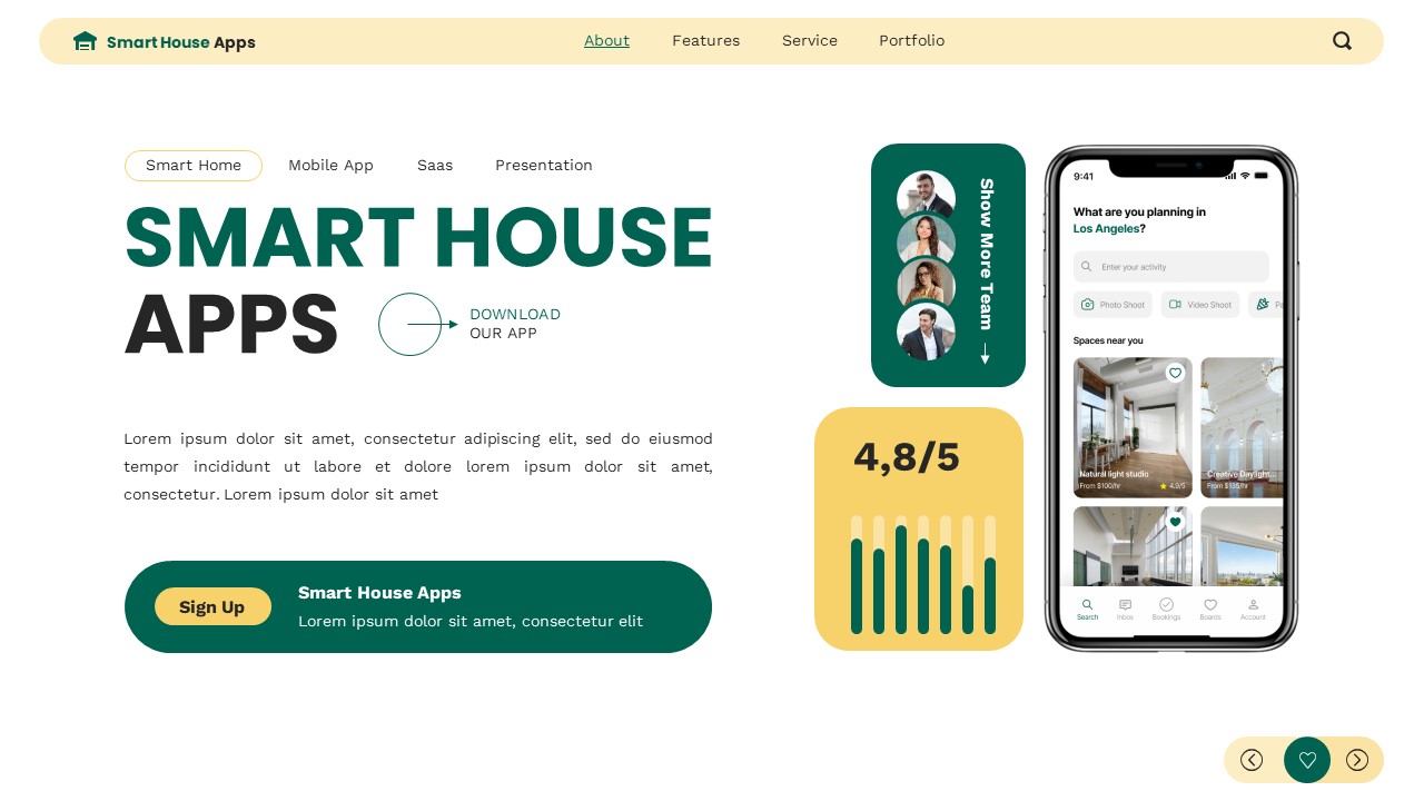 Smart House Apps - Mobile App & Saas Keynote Templates, Presentation ...