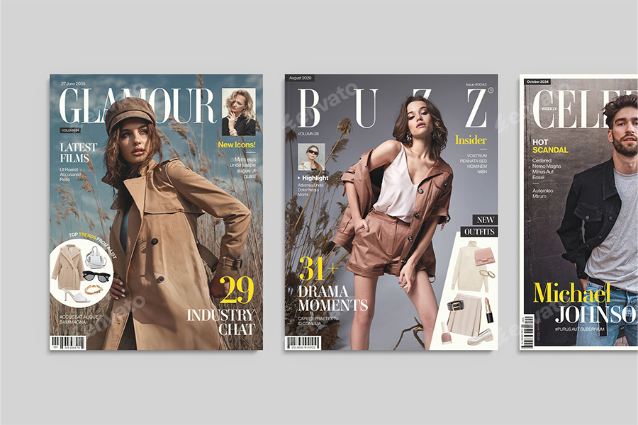Magazine Cover Template Set, Print Templates | GraphicRiver