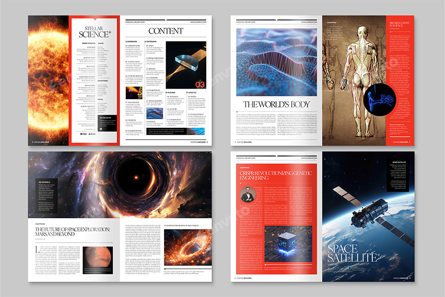 Science Magazine Template, Print Templates | GraphicRiver