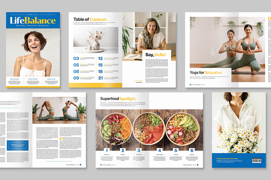 Health Magazine Template, Print Templates | GraphicRiver