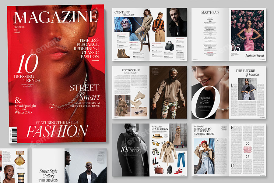 Fashion Magazine Template, Print Templates | GraphicRiver