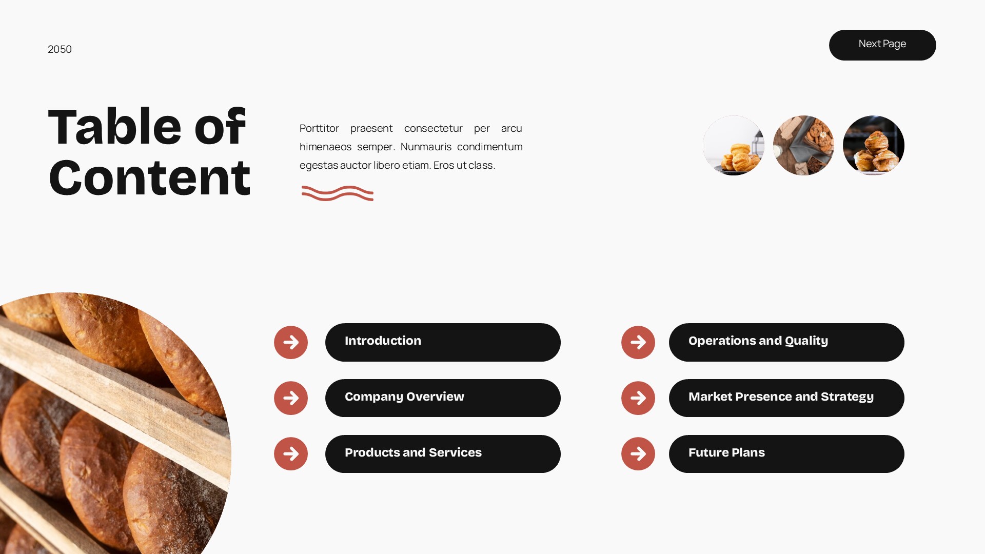 Red White Creative Bakery Company Profile Presentation, Presentation ...