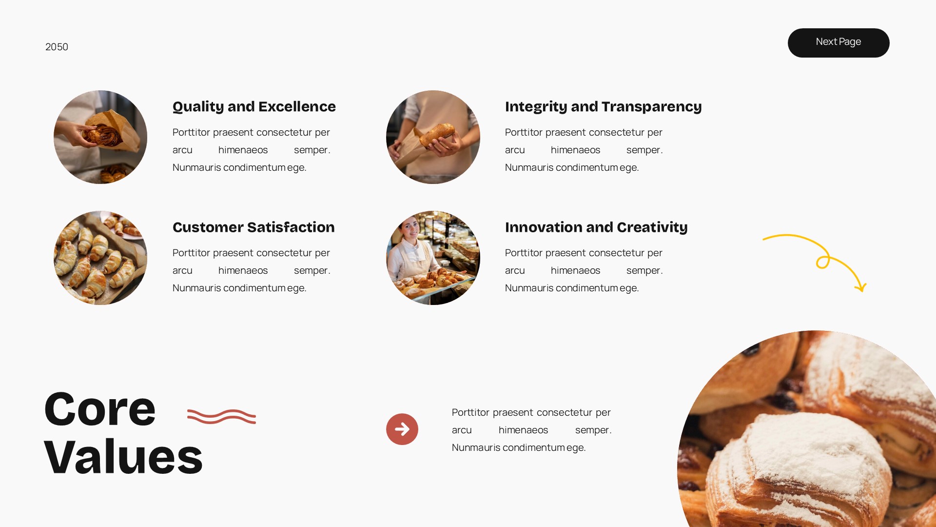 Red White Creative Bakery Company Profile Presentation, Presentation ...