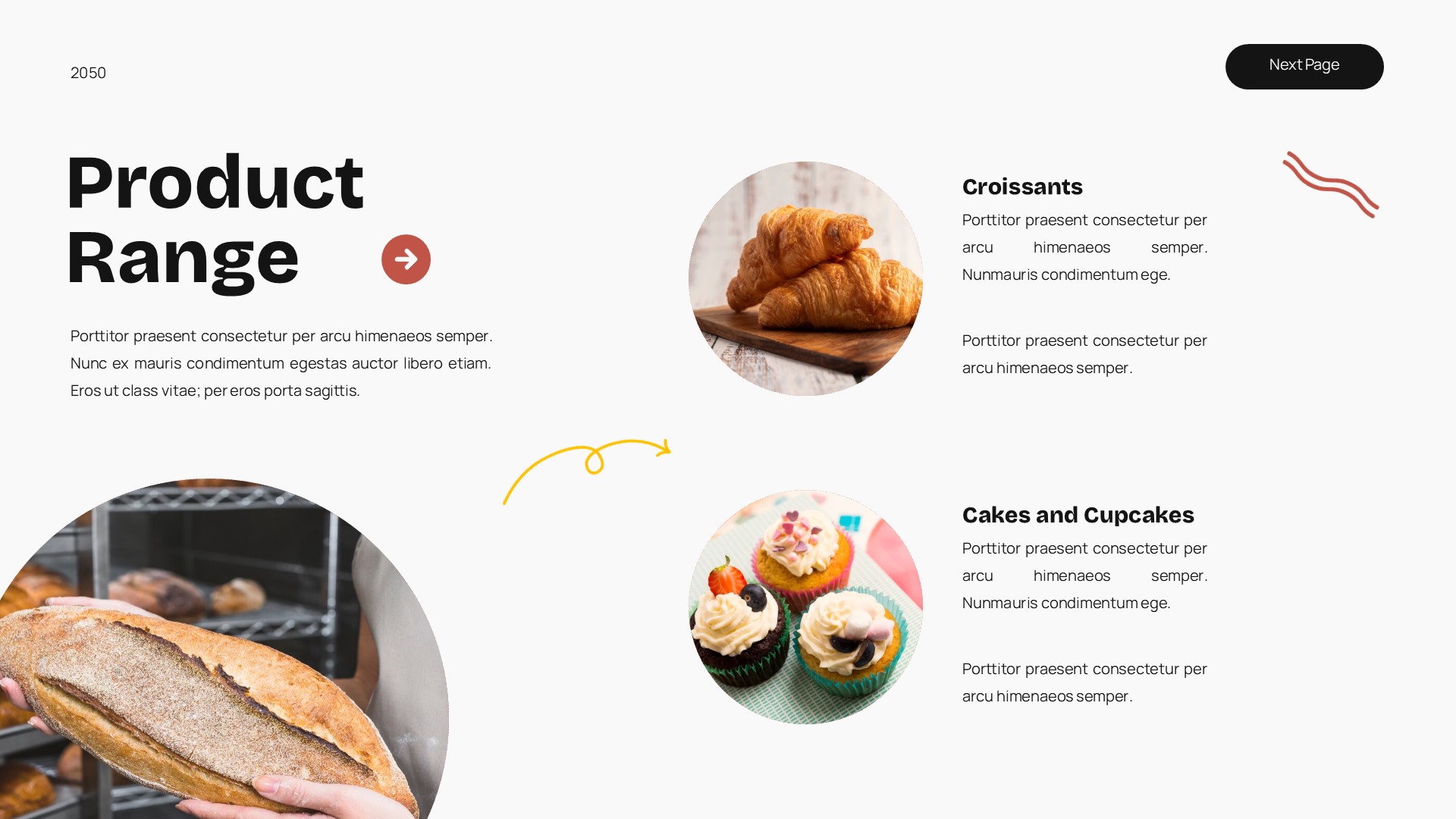 Red White Creative Bakery Company Profile Presentation, Presentation ...