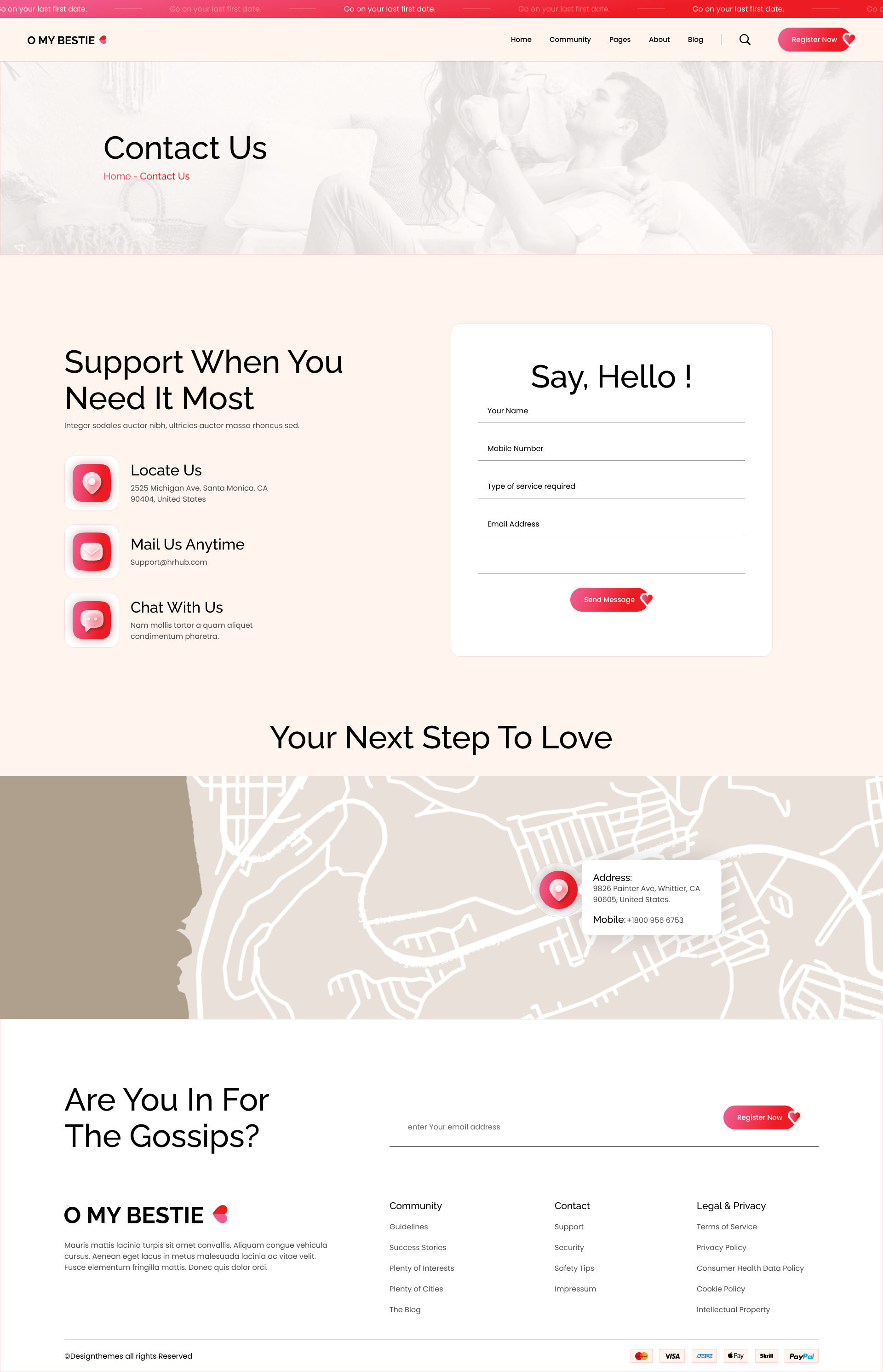 O My Bestie - Dating, Social Network Website Figma Template by venusweb