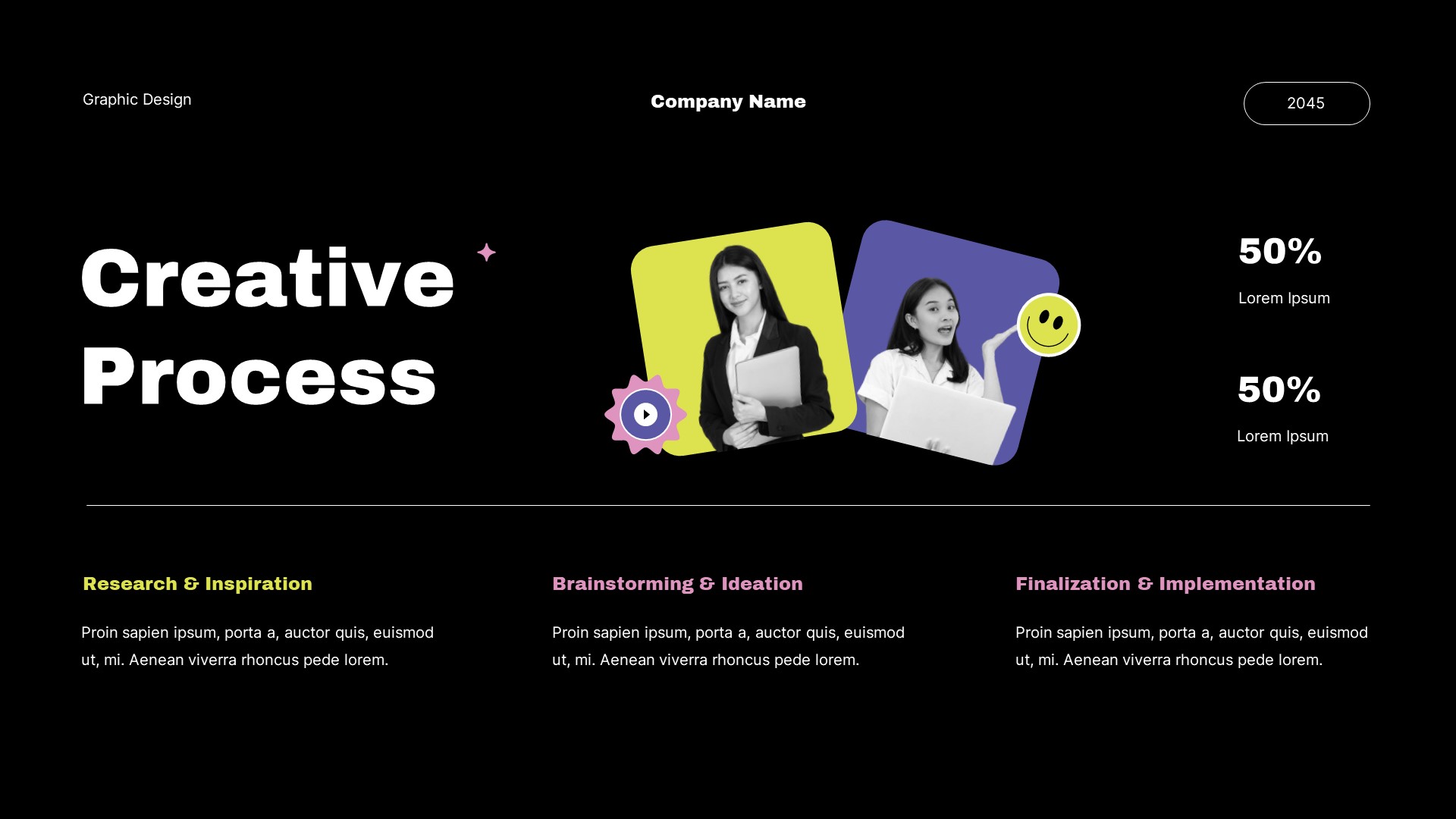 Colorful Creative Graphic Design Portfolio PowerPoint Presentation ...