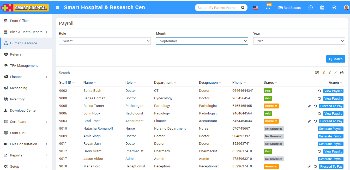 Smart Hospital : Hospital Management System by QDOCS | CodeCanyon