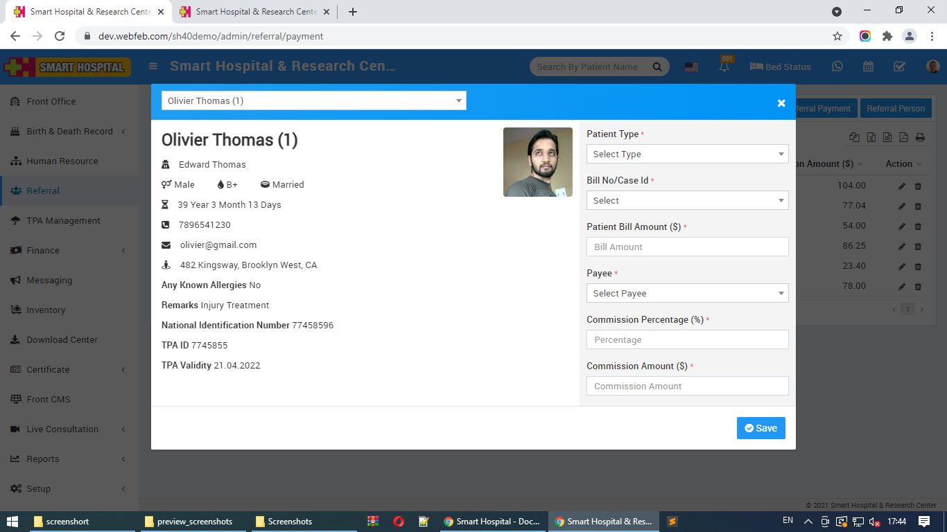 Smart Hospital : Hospital Management System by QDOCS | CodeCanyon