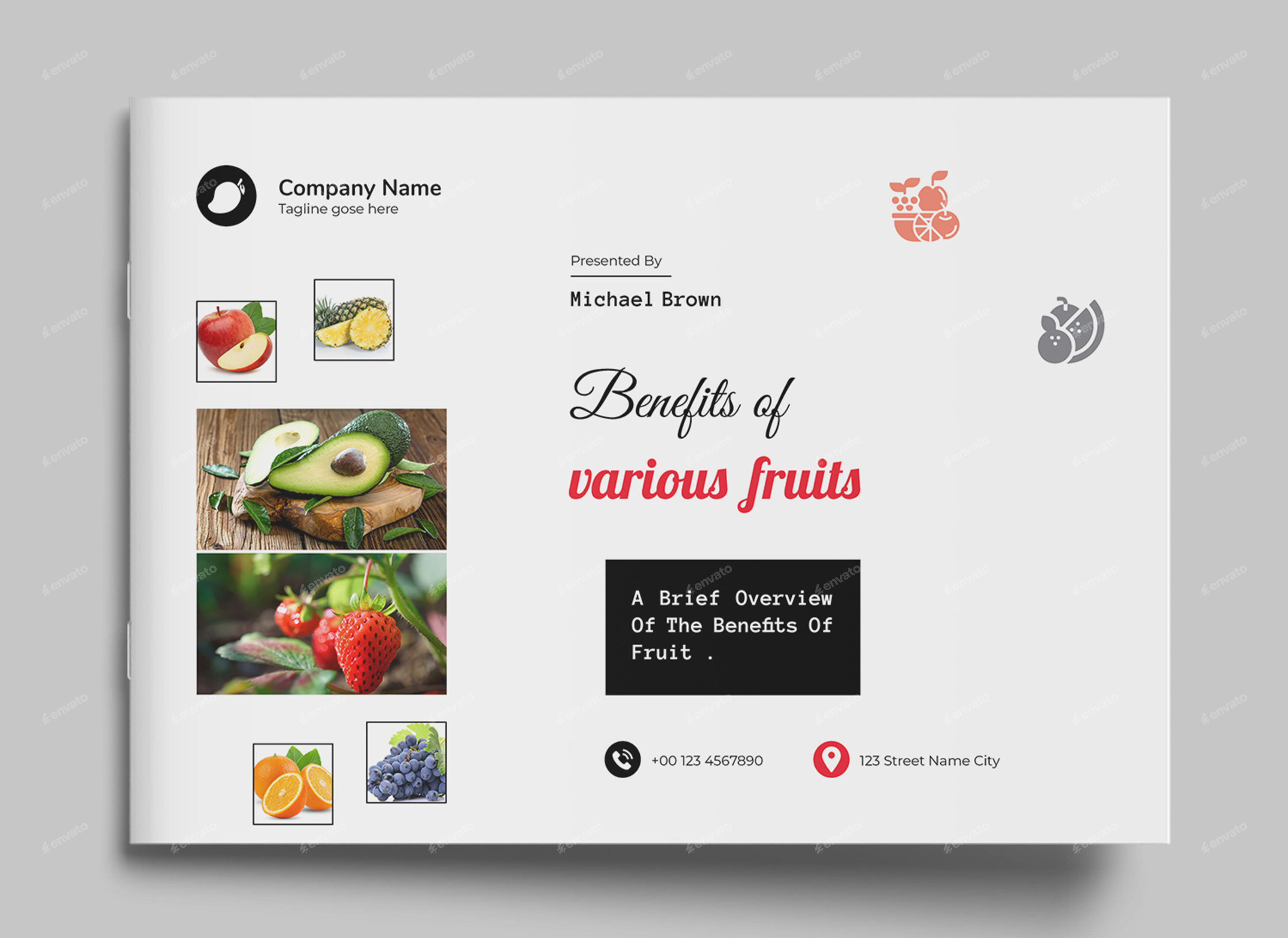 Various Fruits Benefits Layout, Print Templates | GraphicRiver